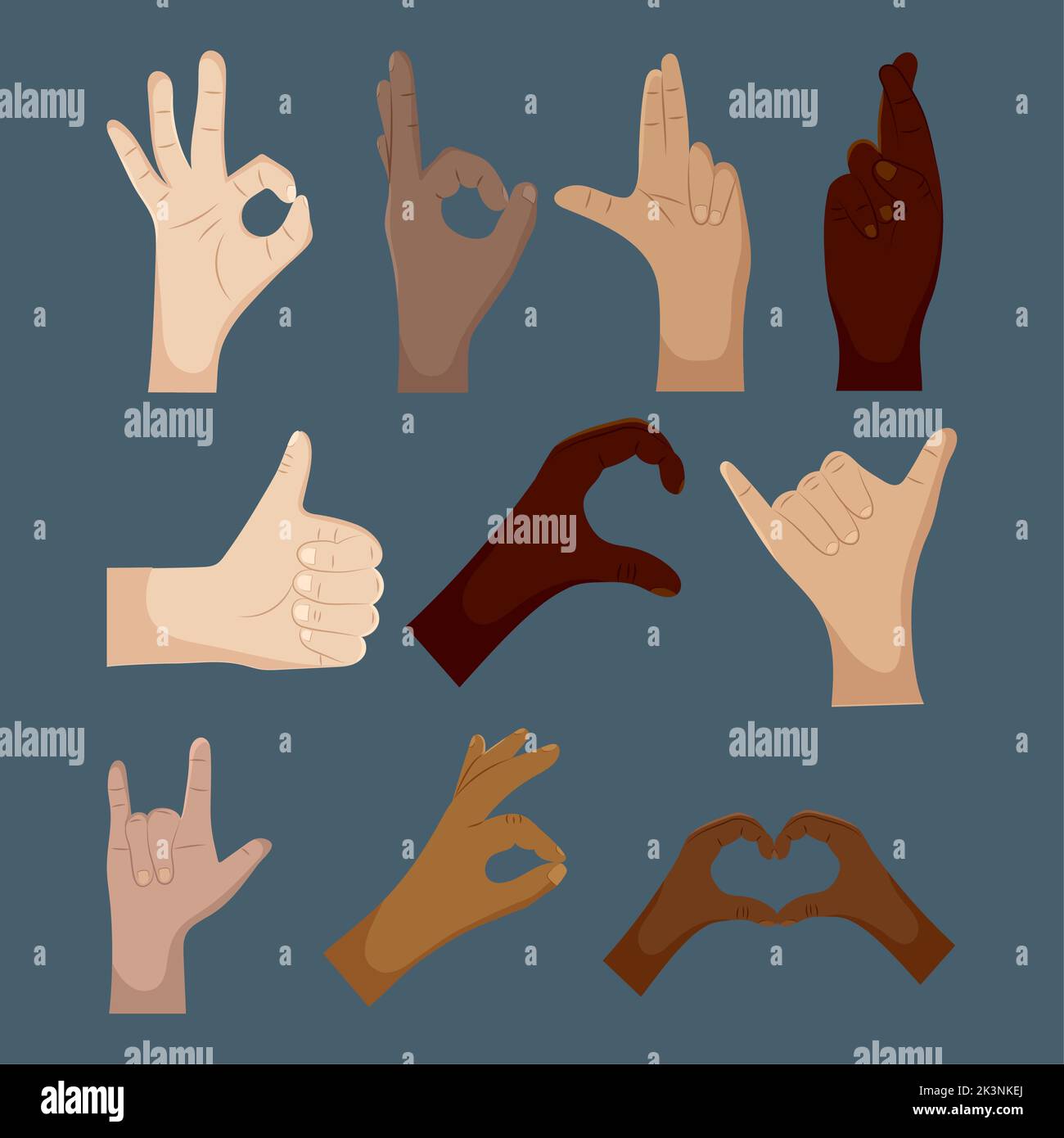 hand gestures icon set Stock Vector Image & Art - Alamy