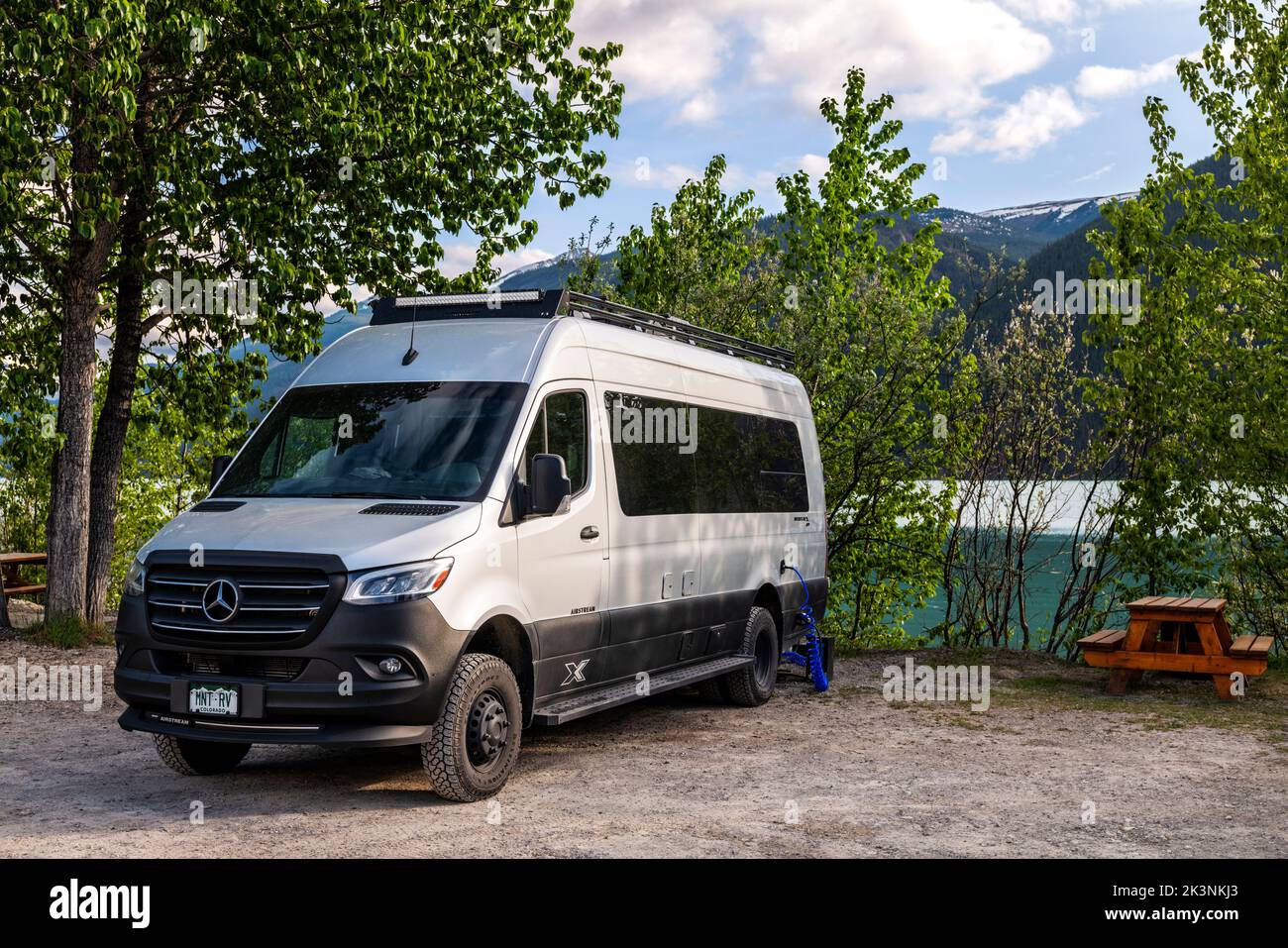 Airstream Interstate 24X 4WD campervan; Northern Rockies Mountain Lodge ...