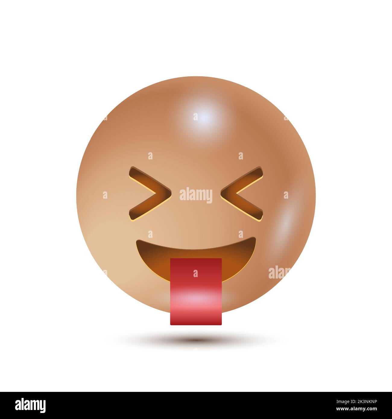 Stuck Out Tongue 3d Stylized Vector Icon Realistic Emoticon 3d