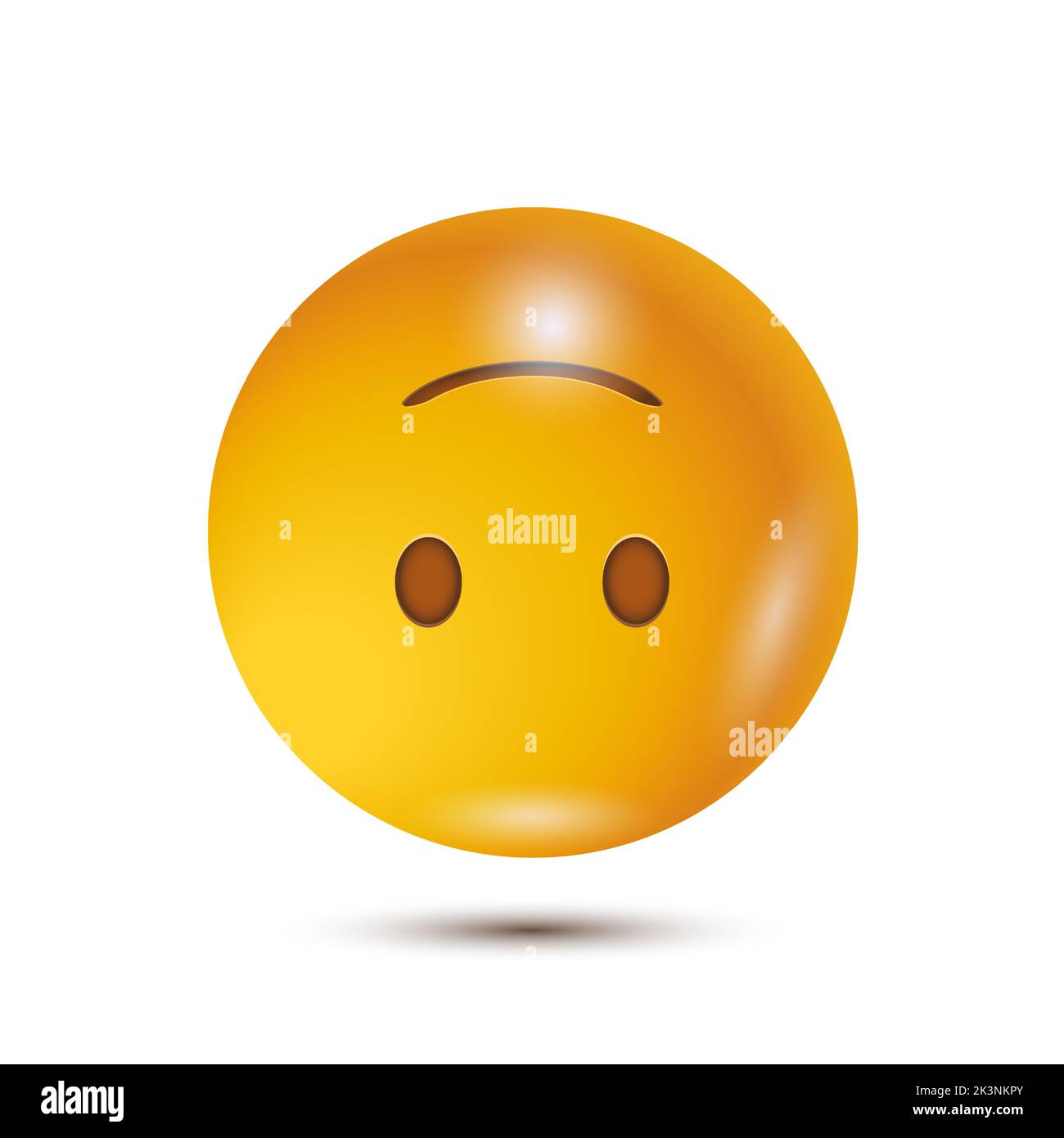 Upside down face. 3D stylized vector icon. smiling emoticon character ...
