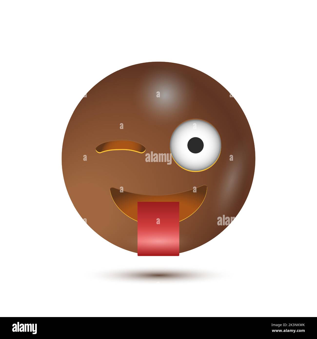 Crazy Stuck Out Tongue Winking Eye 3d Stylized Vector Icon Emoji 3d