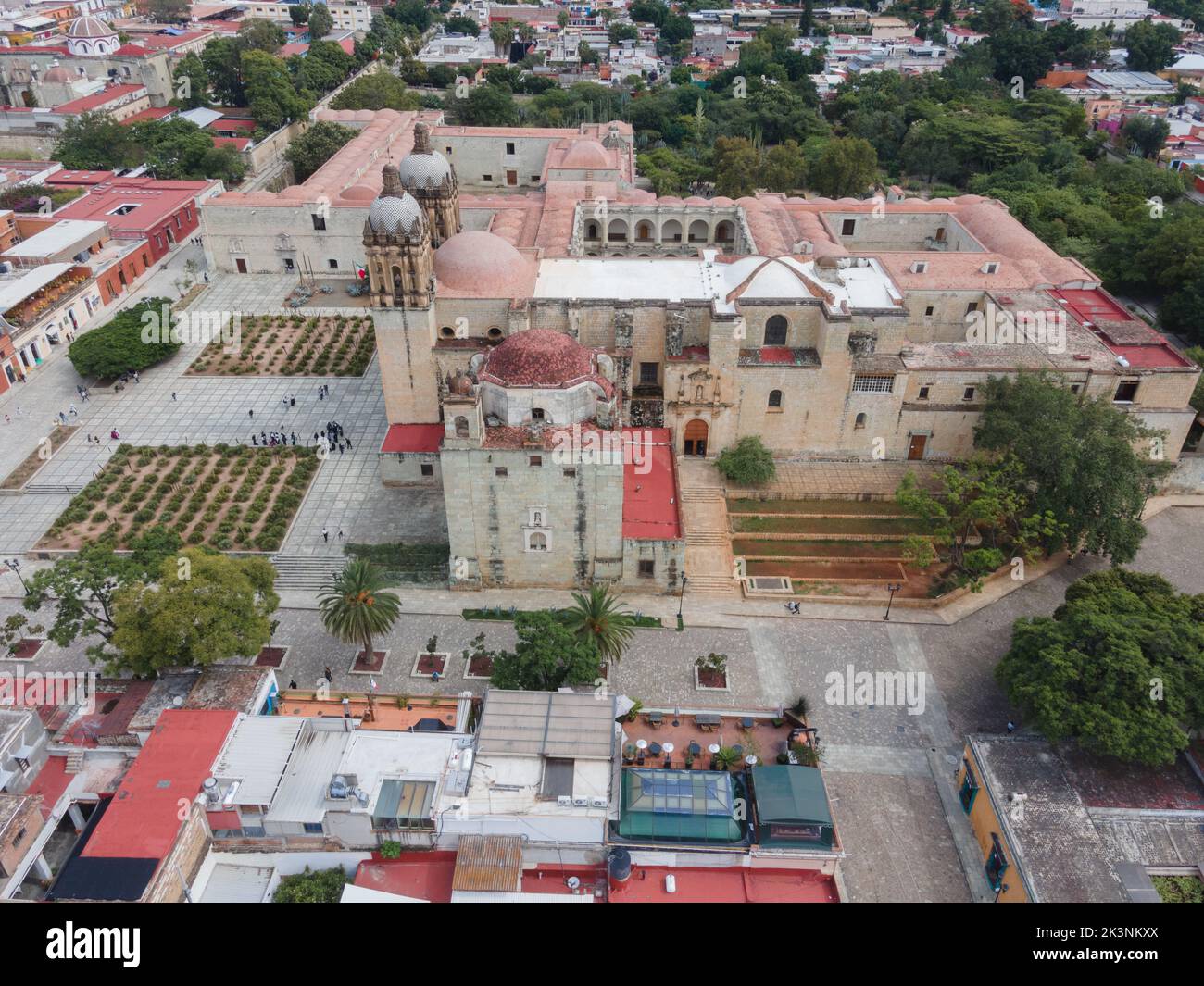Aerial view of Temple of Santo Domingo, in Oaxaca, Mexico Stock Photo ...