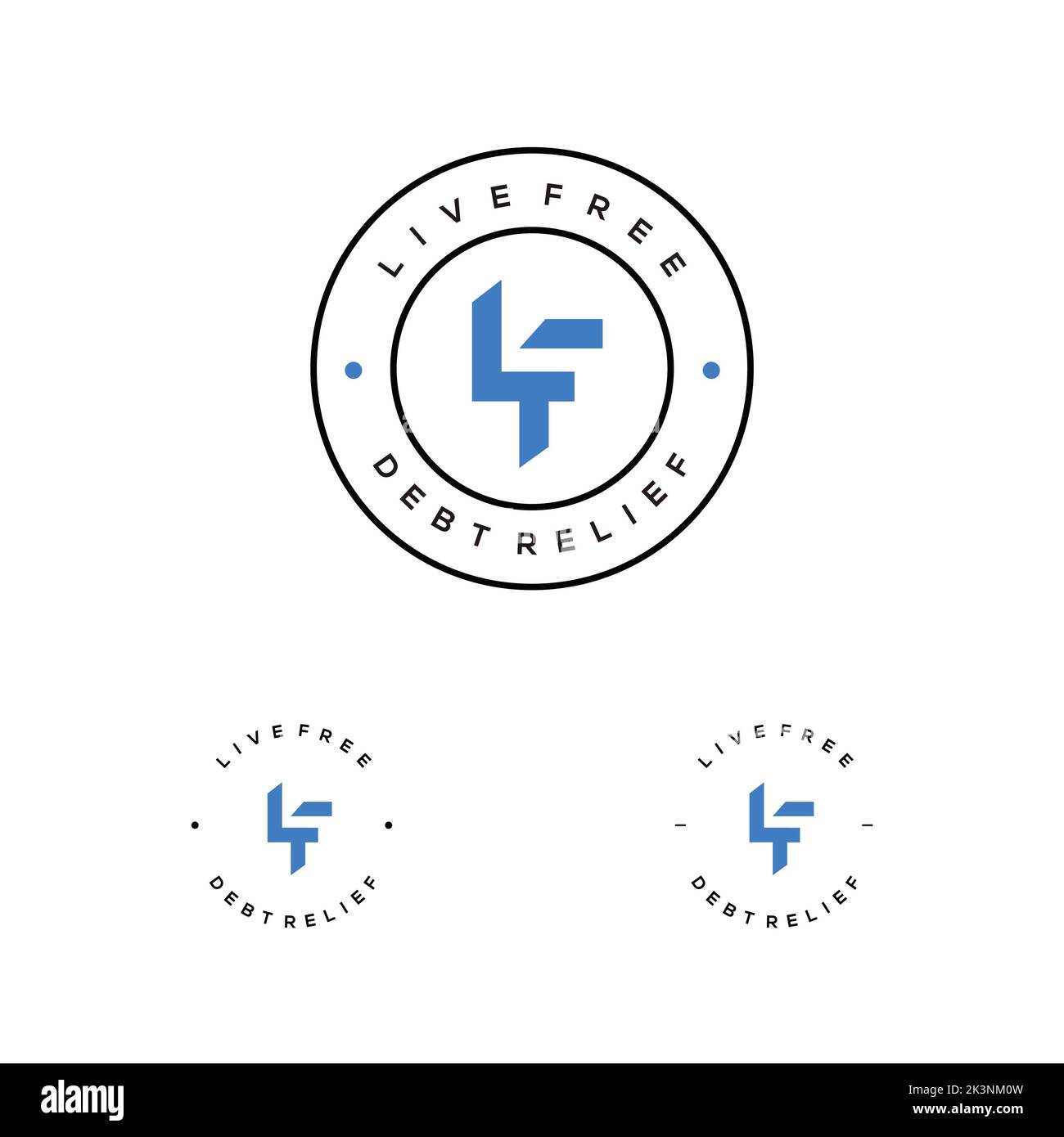 A digital illustration of a simple modern business round logo design on ...