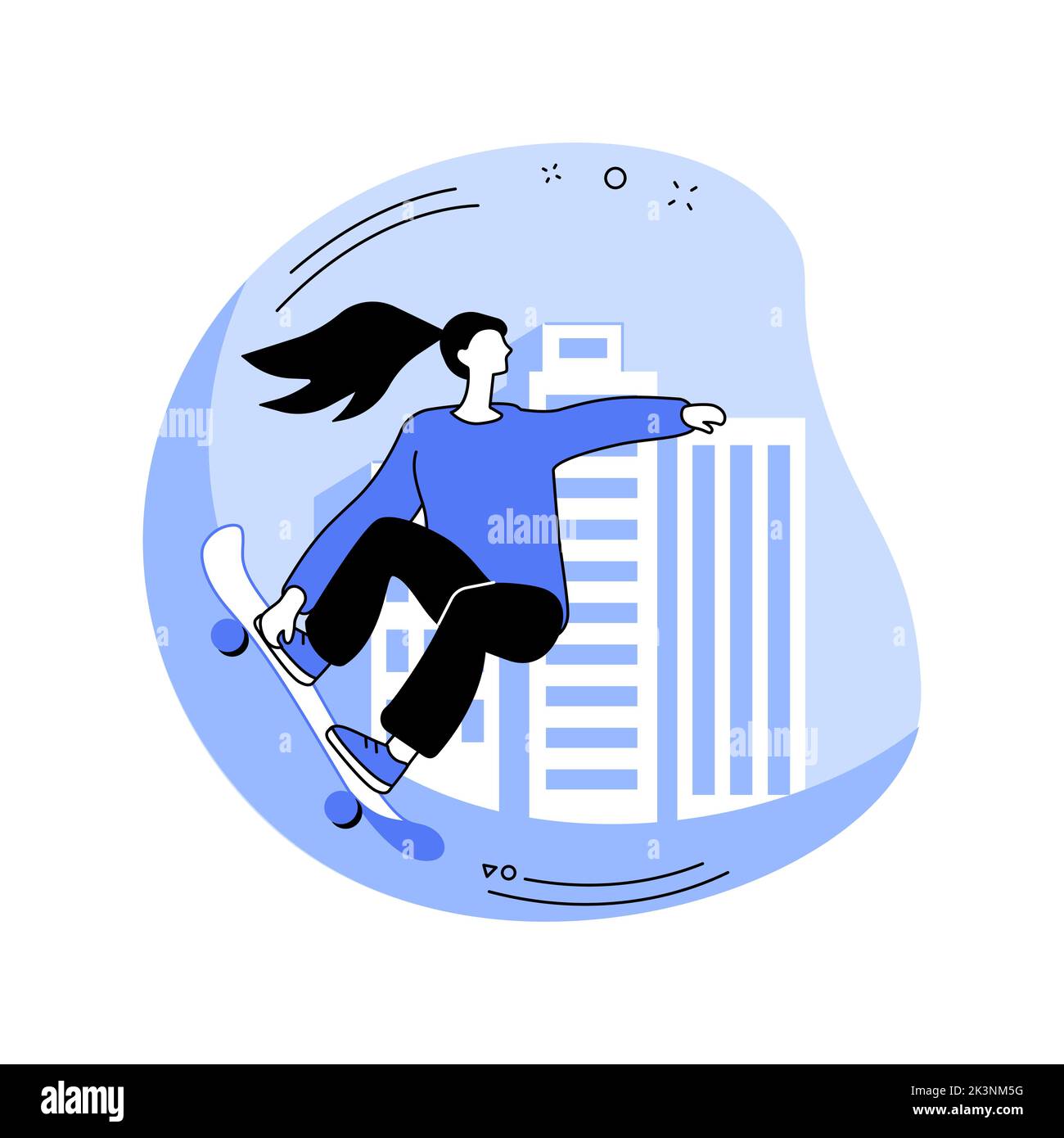 Longboarding isolated cartoon vector illustrations Stock Vector Image ...