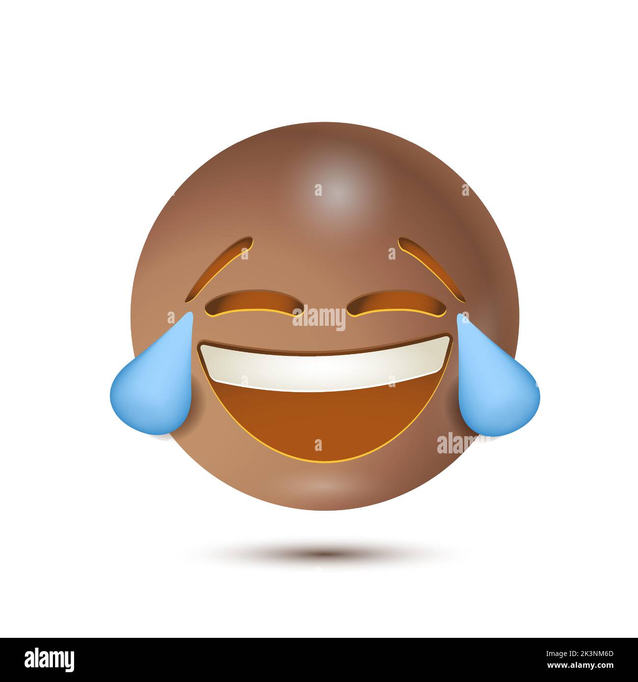 Face with tears of joy, haha emoji. funny yellow emoticon. smiling ...