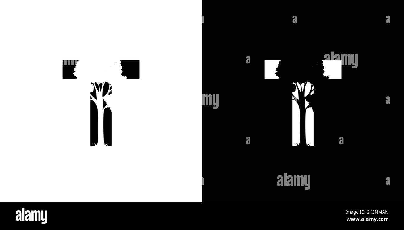 A minimalistic logo design on black and white background Stock Vector ...