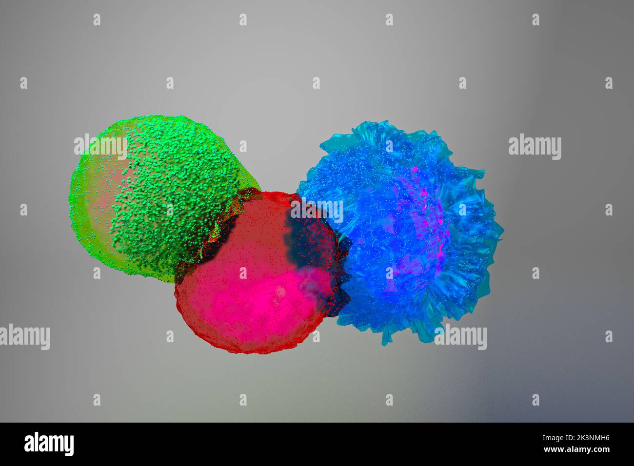Cells interaction, illustration Stock Photo - Alamy