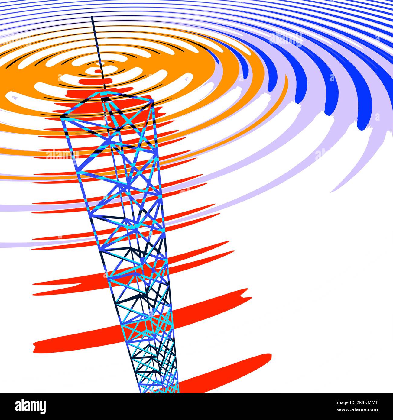 Radio communications tower Stock Photo - Alamy