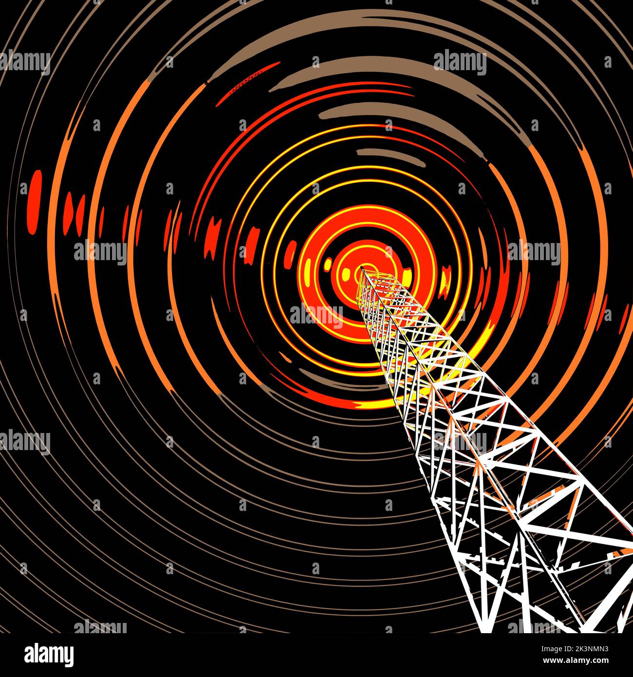 Radio communications tower Stock Photo - Alamy