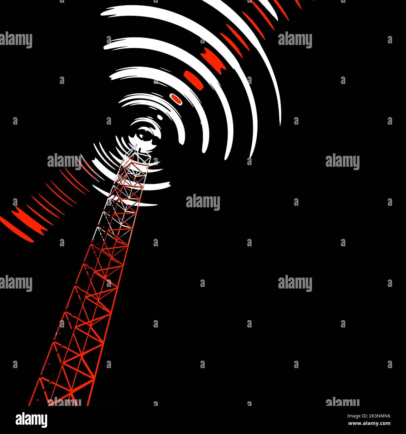 Radio communications tower Stock Photo - Alamy