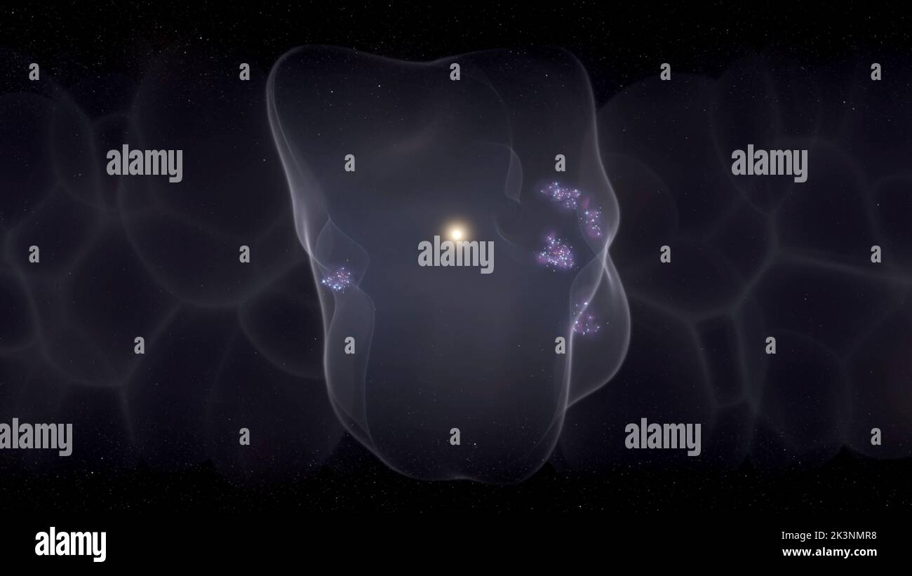 Local Bubble's star forming regions, illustration Stock Photo - Alamy
