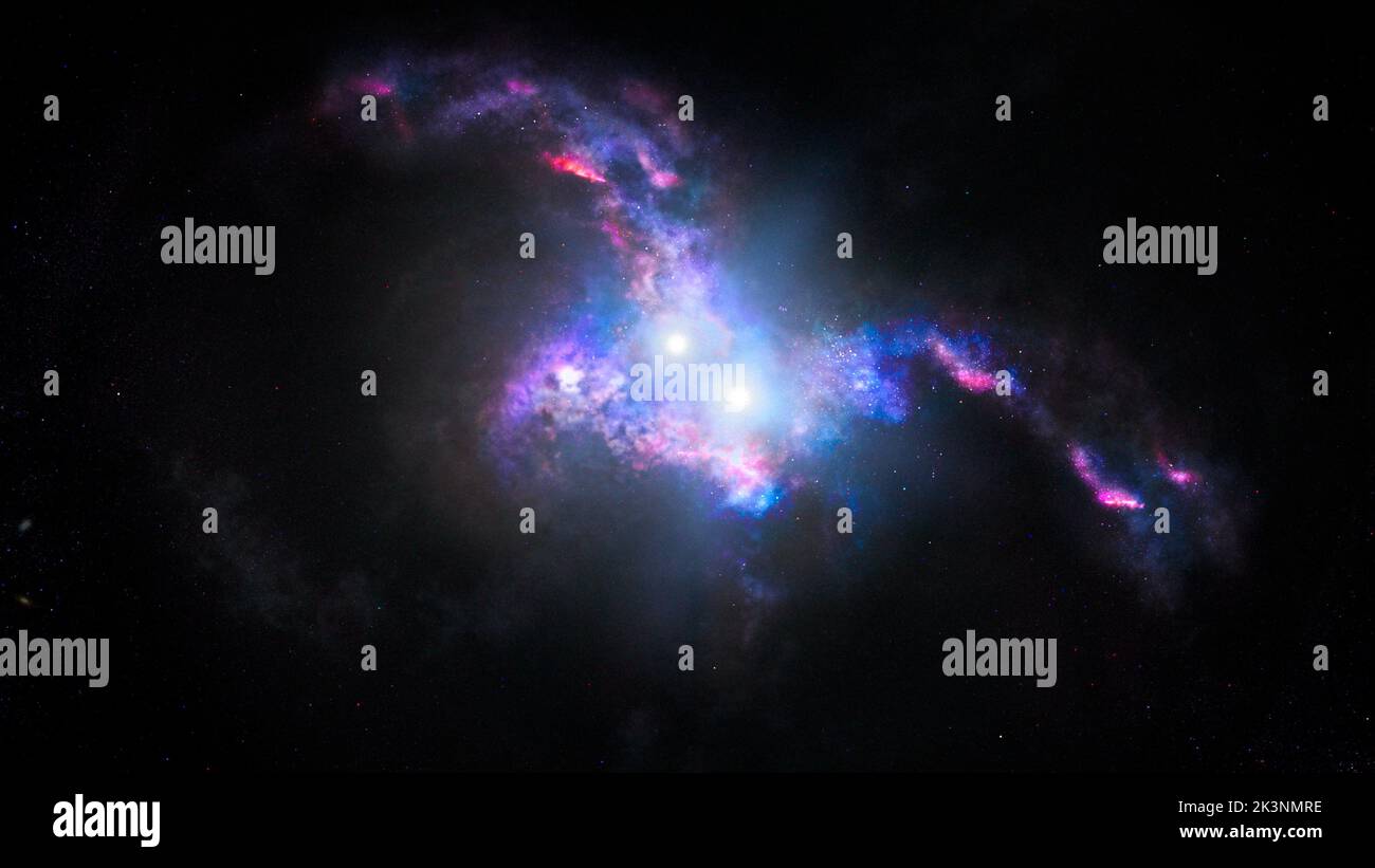 Double quasars, illustration Stock Photo - Alamy