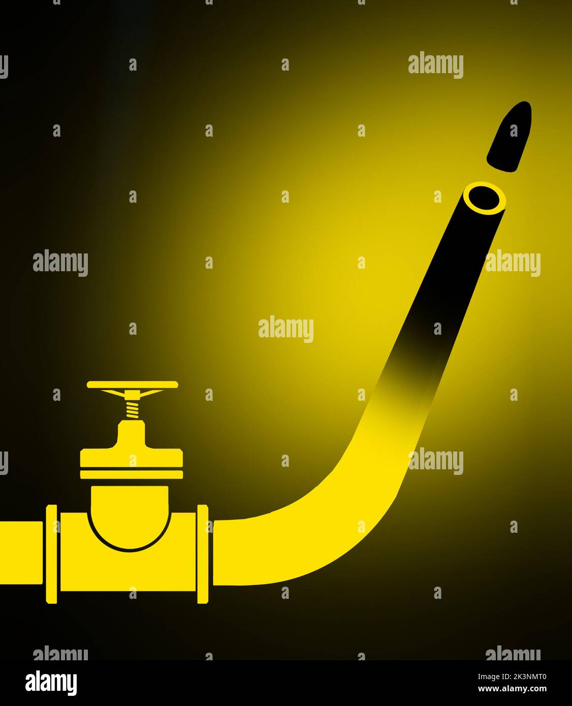 Weaponizing gas supplies, conceptual illustration Stock Photo - Alamy