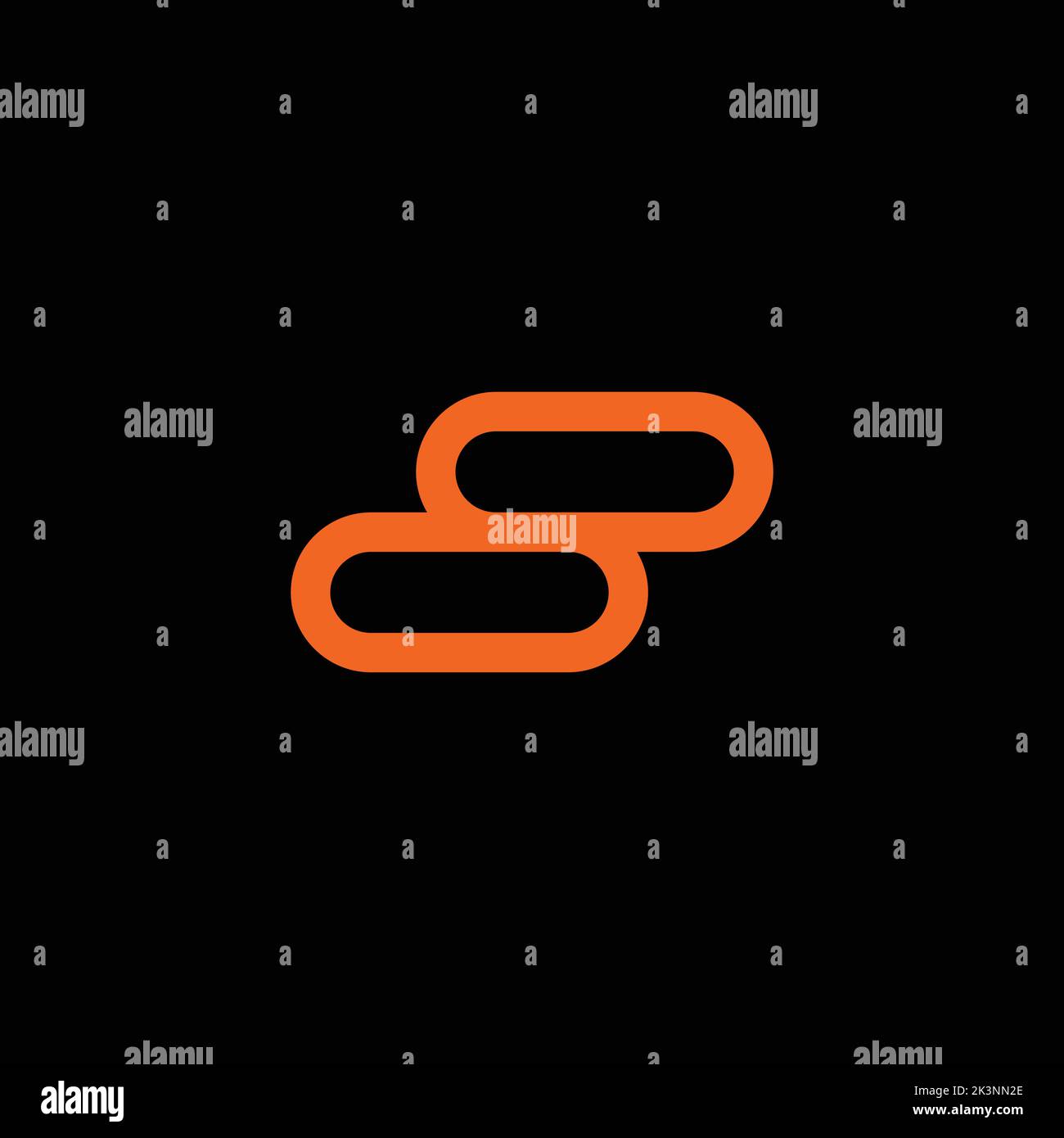 An editable oval-shaped logo isolated on a black empty background Stock ...