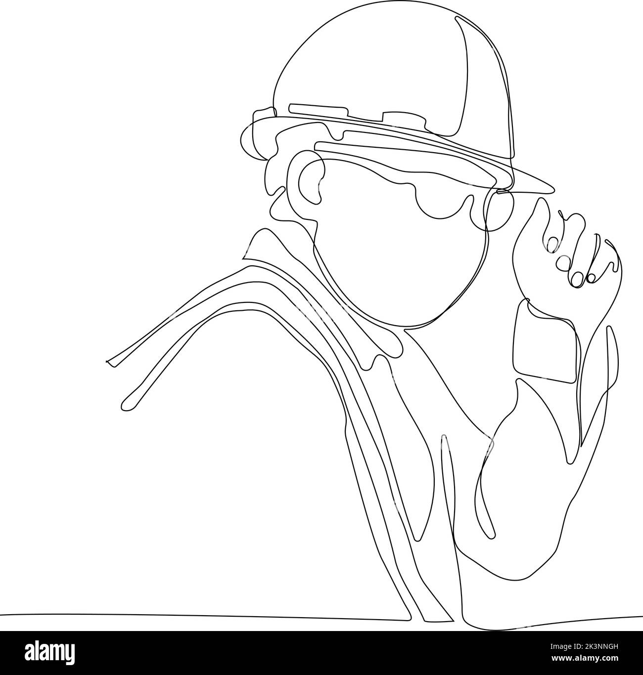 construction manager and engineer working on building site. Vector ...