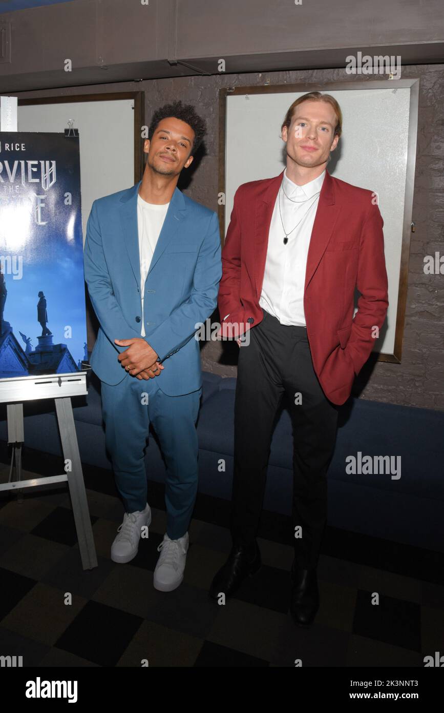 New York, NY, USA, September 27, 2022. Jacob Anderson and Sam Reid ...