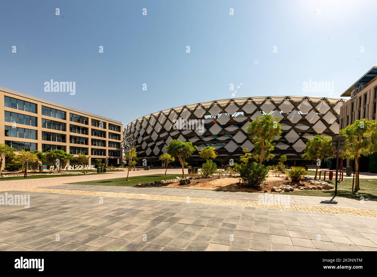 Hazza Bin Zayed Stadium situated next to Al Ain Square in Al Ain ...