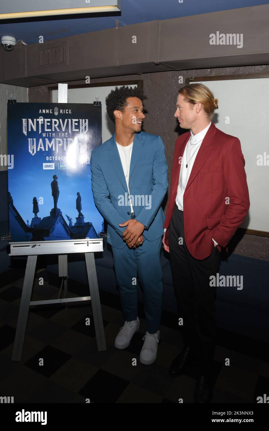 New York, NY, USA, September 27, 2022. Jacob Anderson and Sam Reid ...