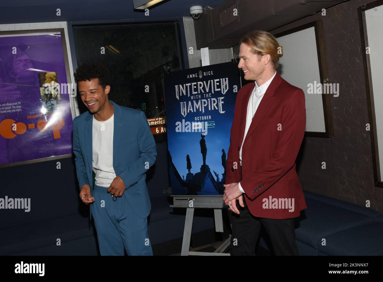 New York, NY, USA, September 27, 2022. Jacob Anderson and Sam Reid ...