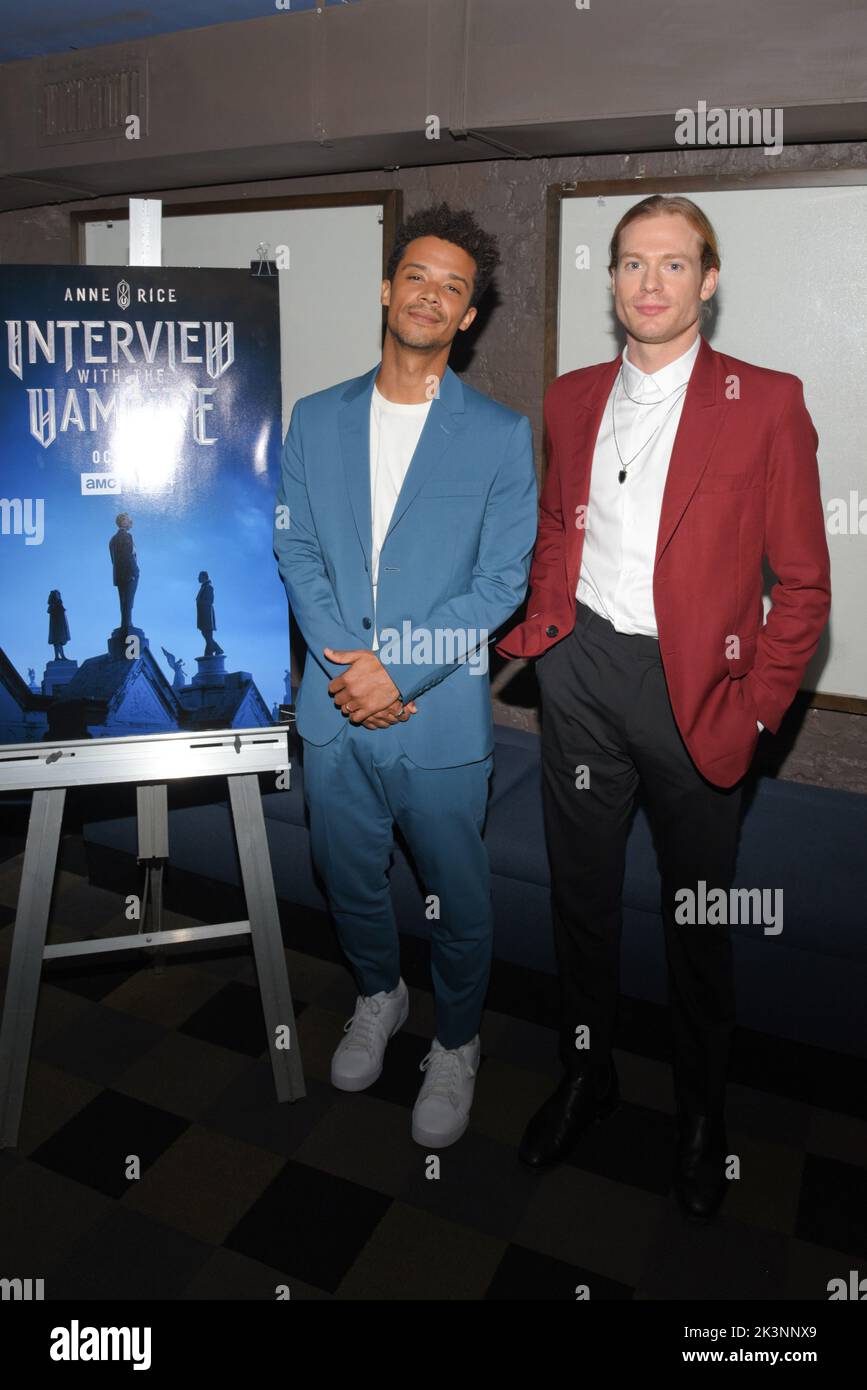 New York, NY, USA, September 27, 2022. Jacob Anderson and Sam Reid ...