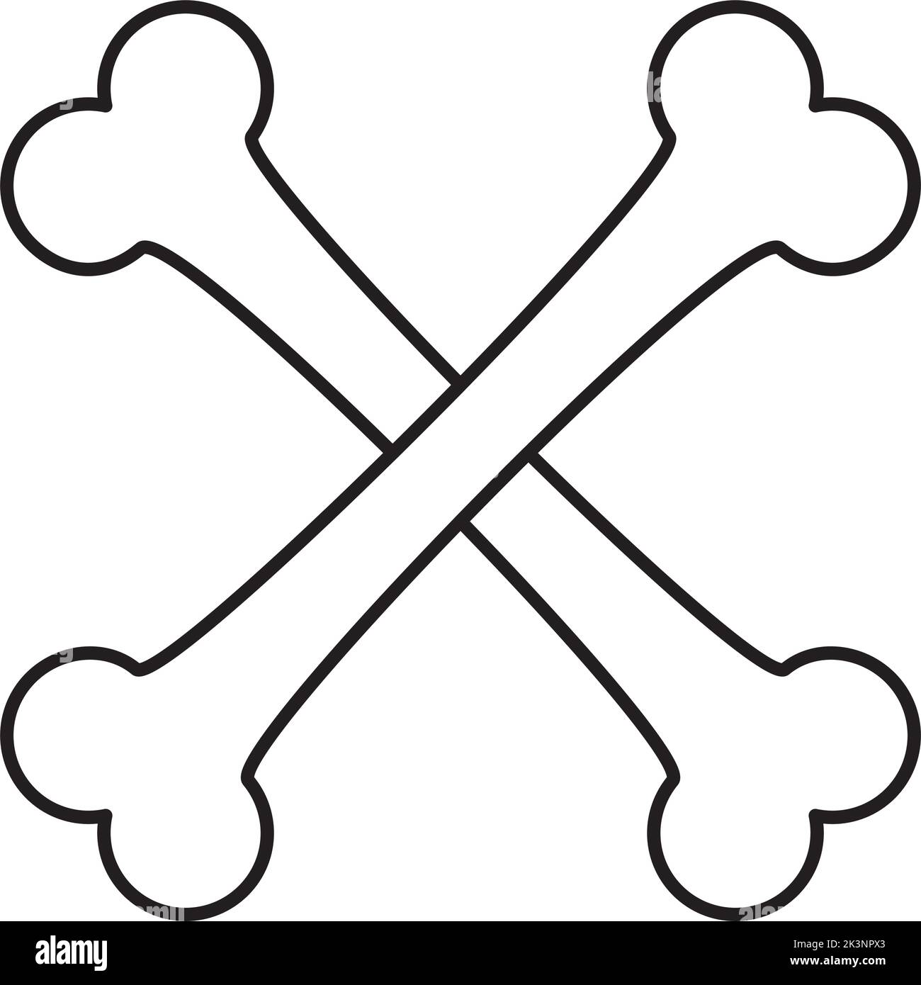 halloween crossed bones icon Stock Vector Image & Art - Alamy