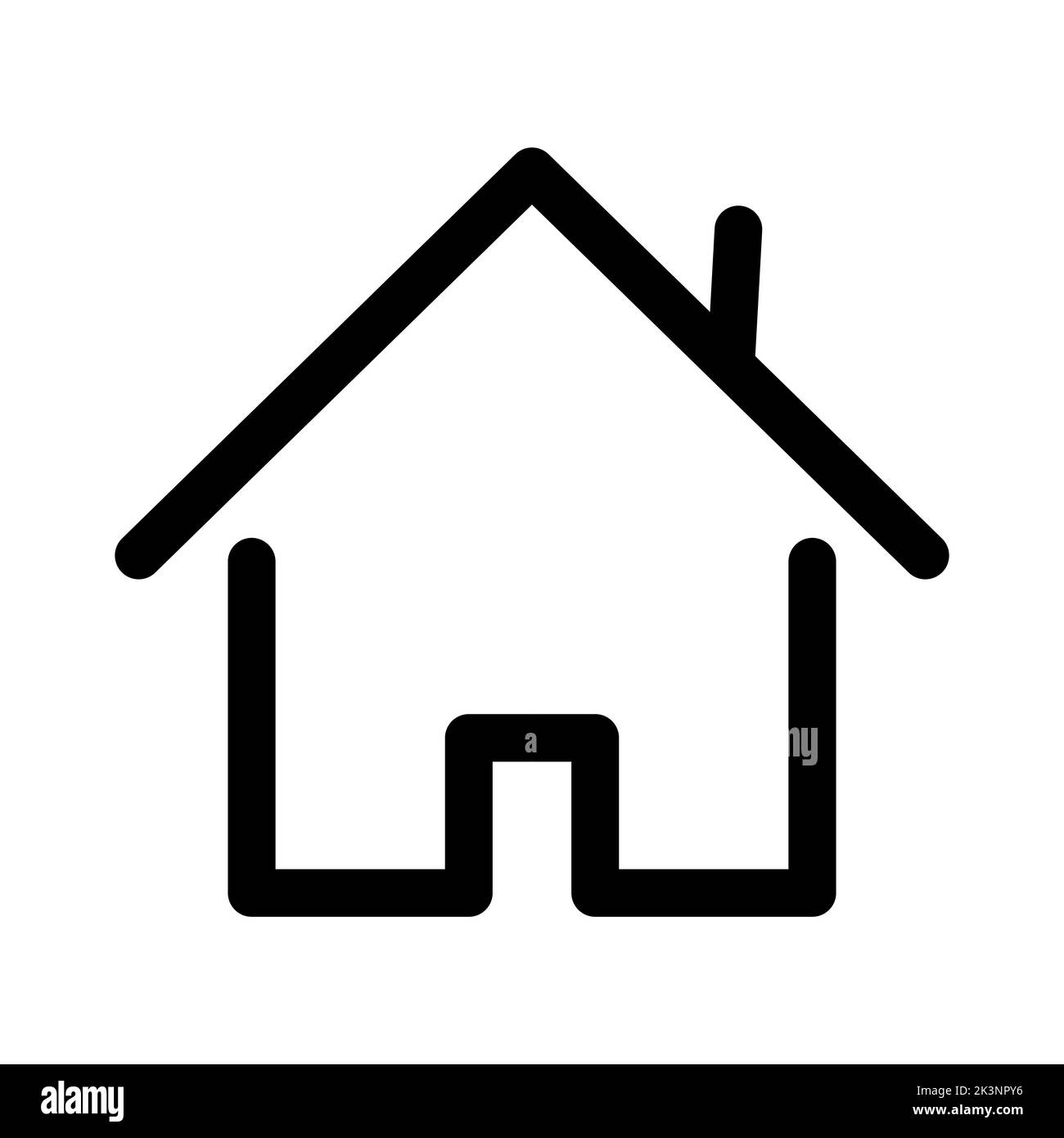 Home line icon in flat. Main page button Stock Vector Image & Art - Alamy