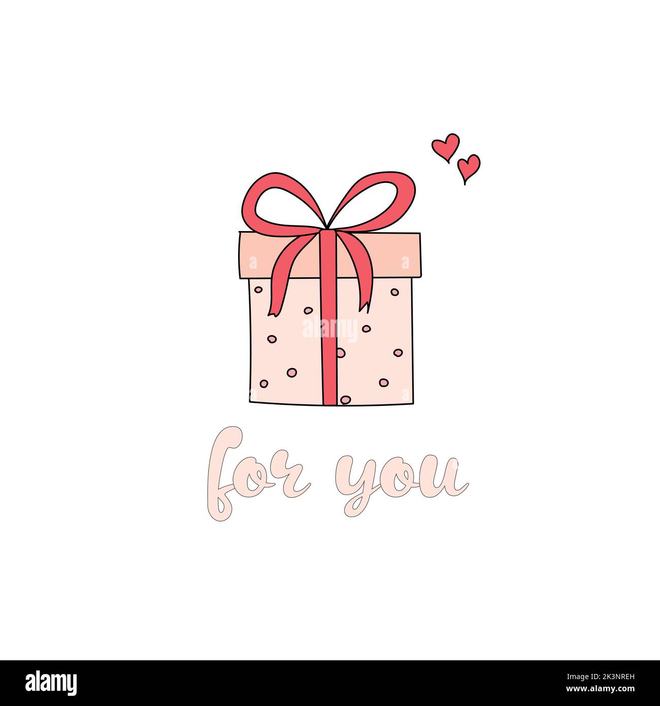 Beautiful gift box pink Stock Vector Images - Alamy