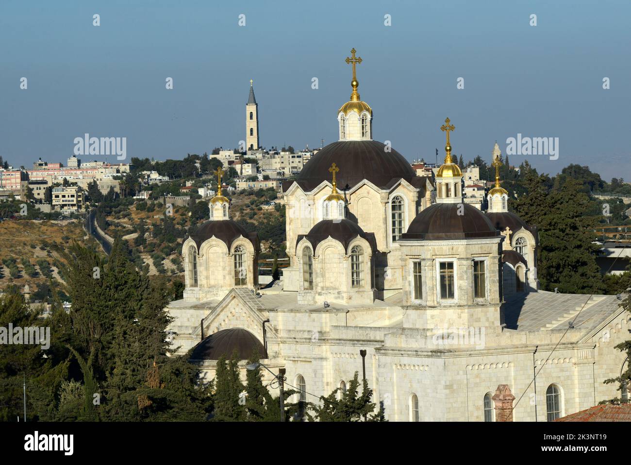 A view of the Russian Orthodox Cathedral of the holy trinity in the ...