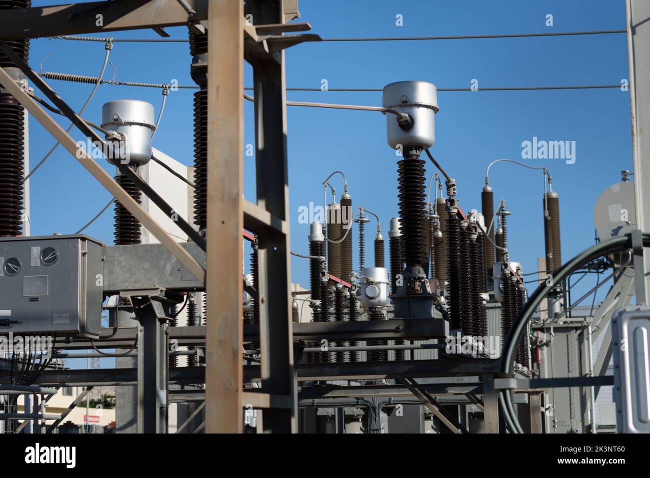 Substation of high voltage electrical power with instrument ...