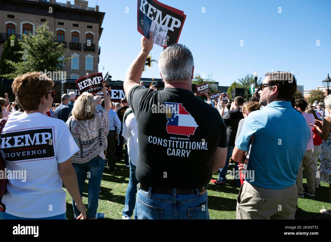 Alpharetta, Georgia, USA. 27th Sep, 2022. Republican Georgia Gov. Brian ...