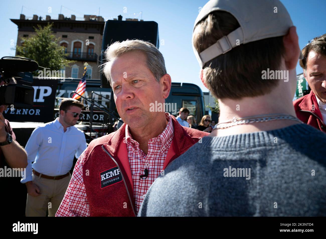 Alpharetta, Georgia, USA. 27th Sep, 2022. Republican Georgia Gov. Brian ...