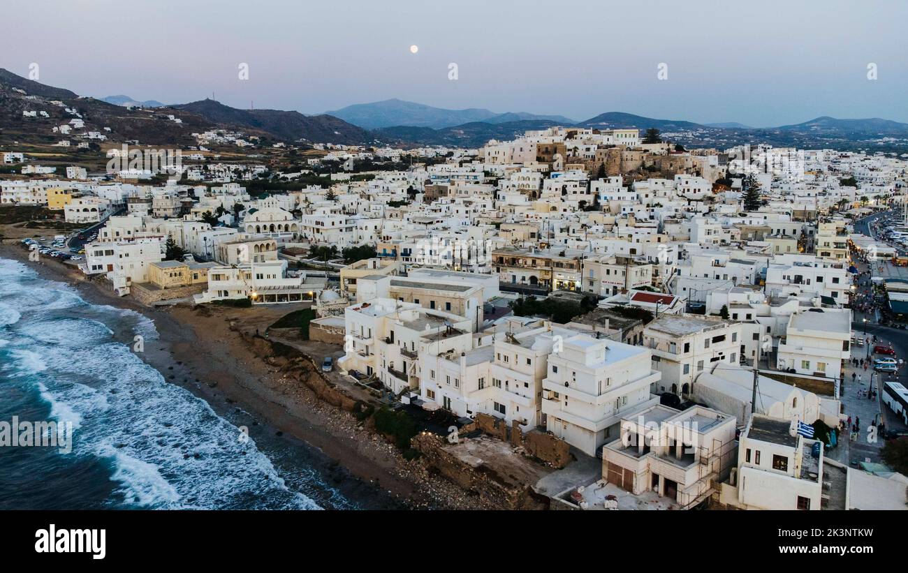 Aerial view of Naxos Island, Greece. This is considered as the mythical ...