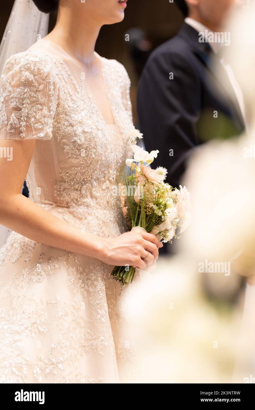 Gorgeous bride in a beautiful dress. wedding day Stock Photo - Alamy