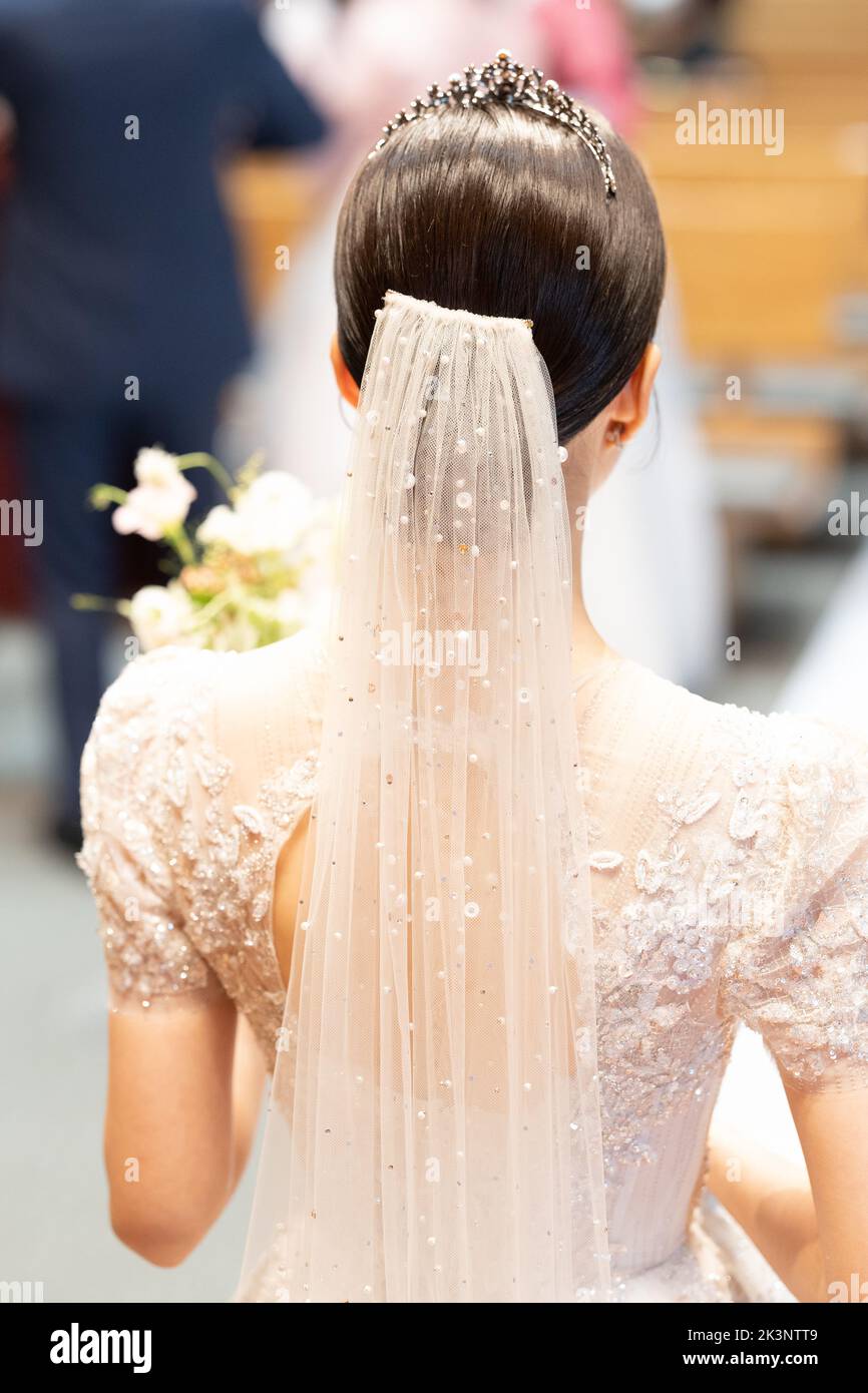 Gorgeous bride in a beautiful dress. wedding day Stock Photo - Alamy