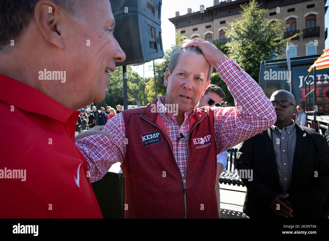 Alpharetta, Georgia, USA. 27th Sep, 2022. Republican Georgia Gov. Brian ...