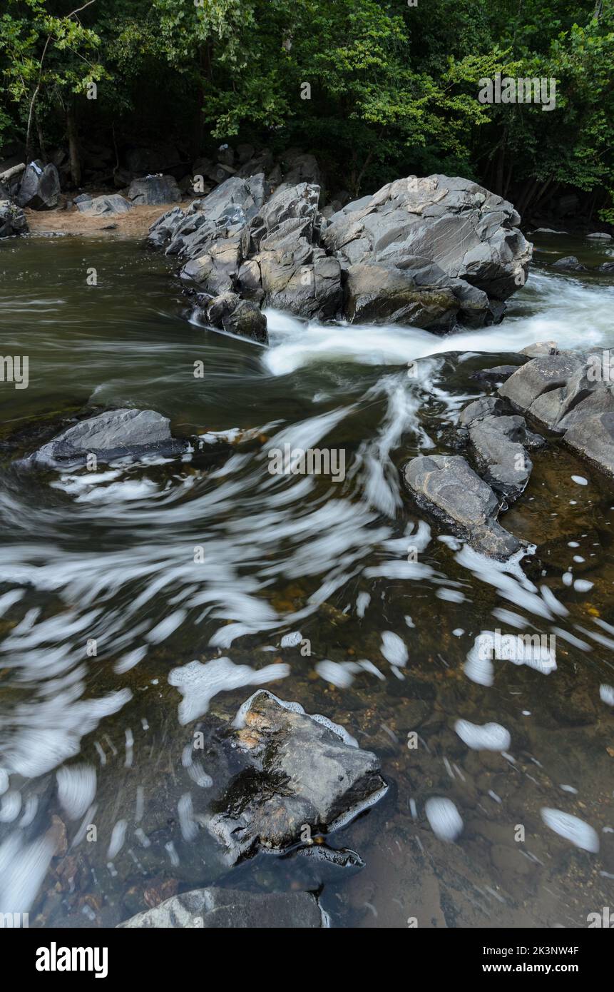 Cascades in the Little Patuxent River outside the Historic Savage Mill ...