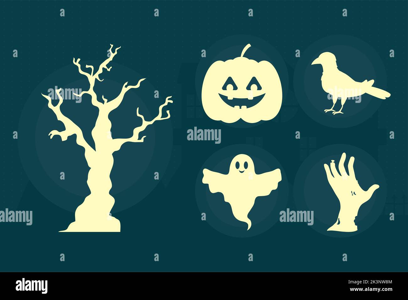 Spooky tree silhouettes Stock Vector Images - Alamy