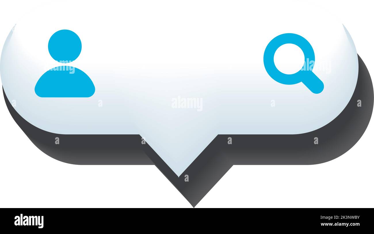 flat user and search button Stock Vector Image & Art - Alamy