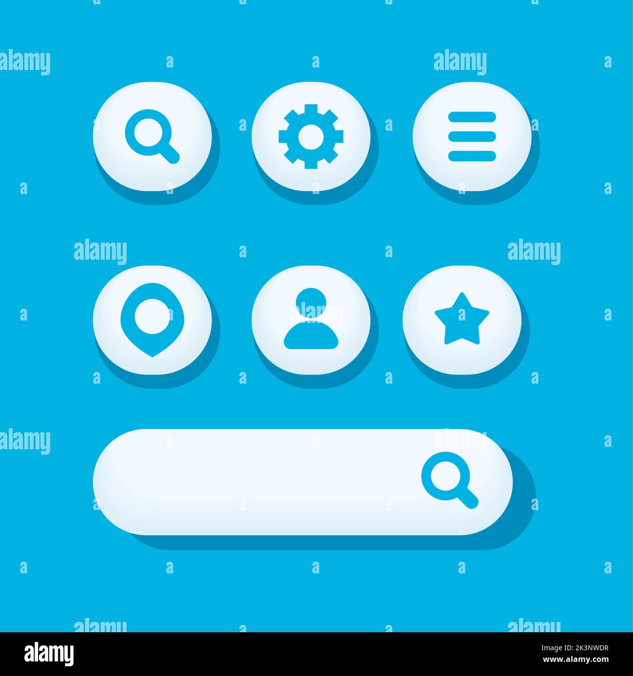 flat settings buttons bundle Stock Vector Image & Art - Alamy