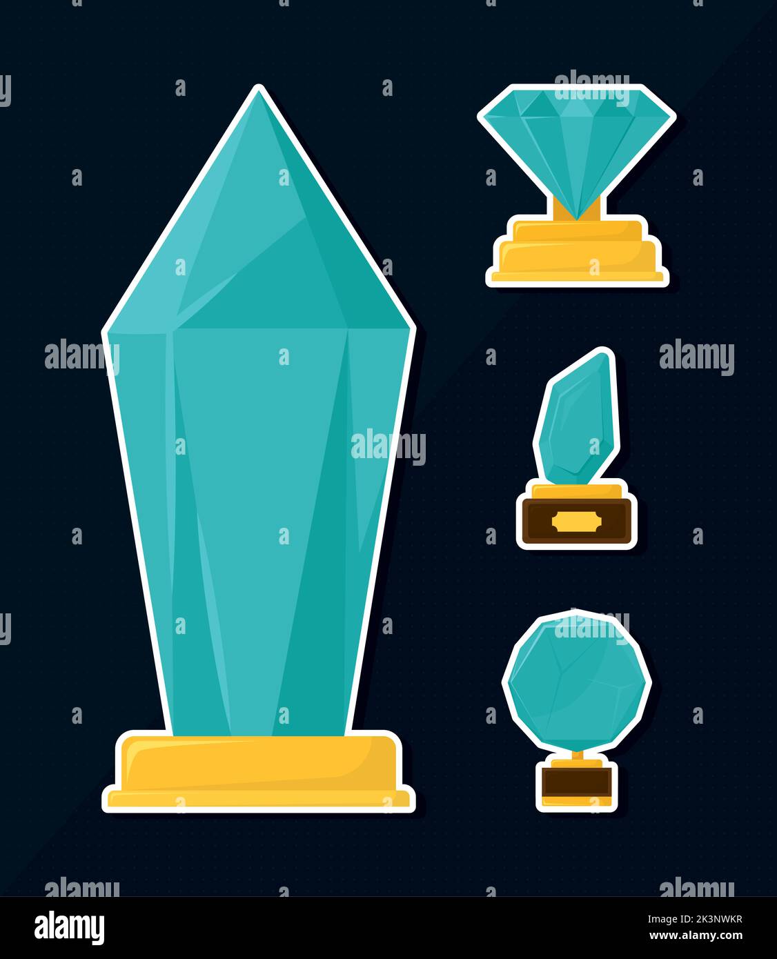 crystals trophies icon set Stock Vector Image & Art - Alamy