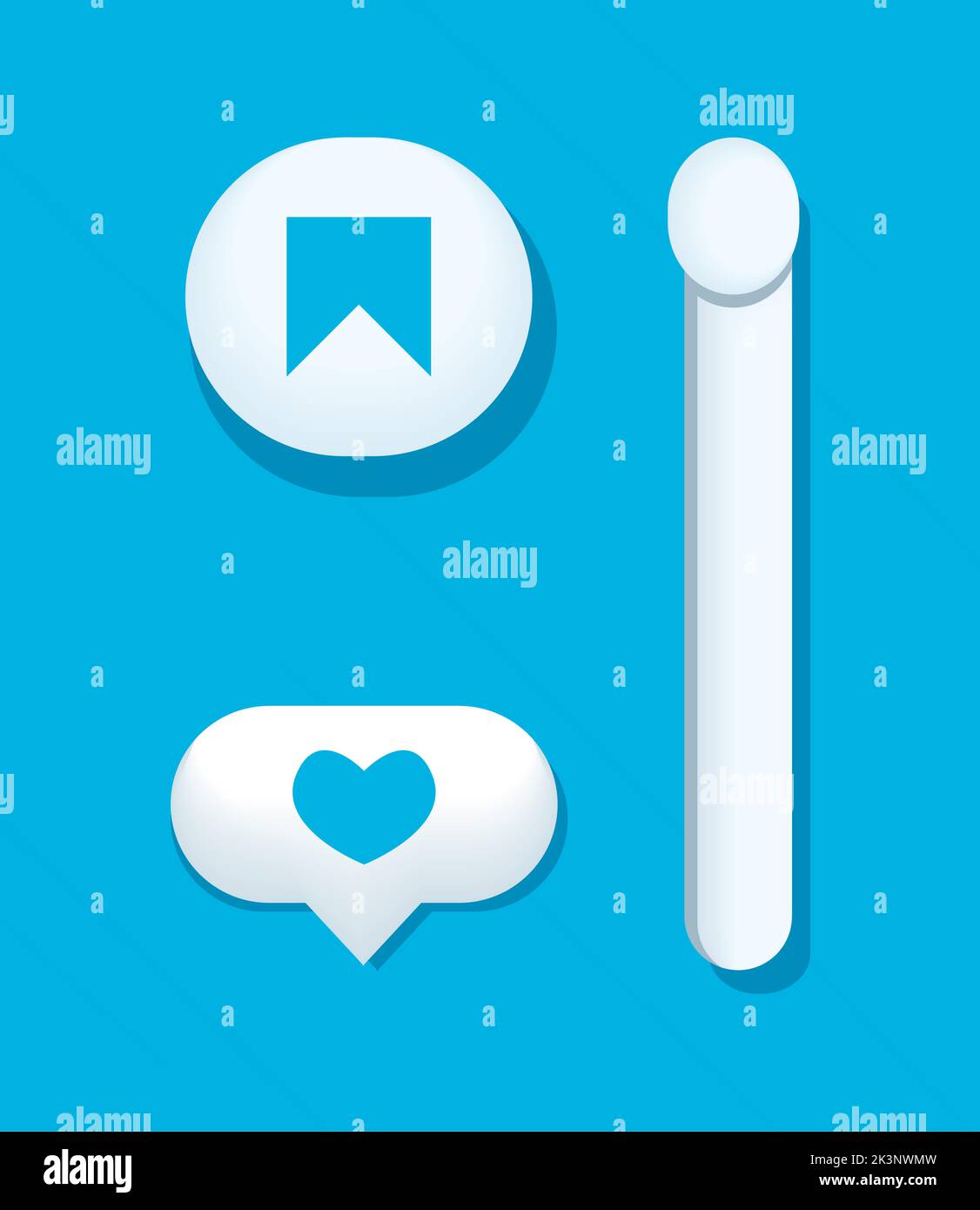 flat settings buttons set Stock Vector Image & Art - Alamy