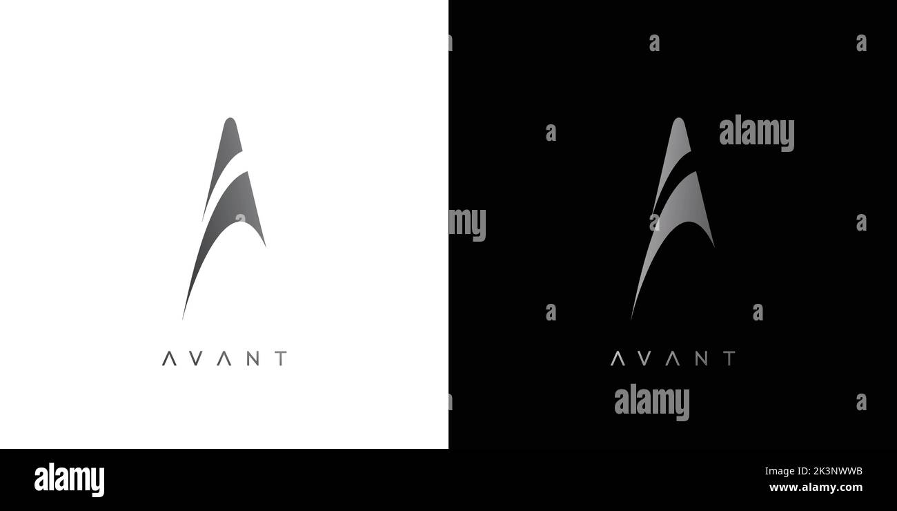 A vector of Avant logo over a black and white background Stock Vector ...