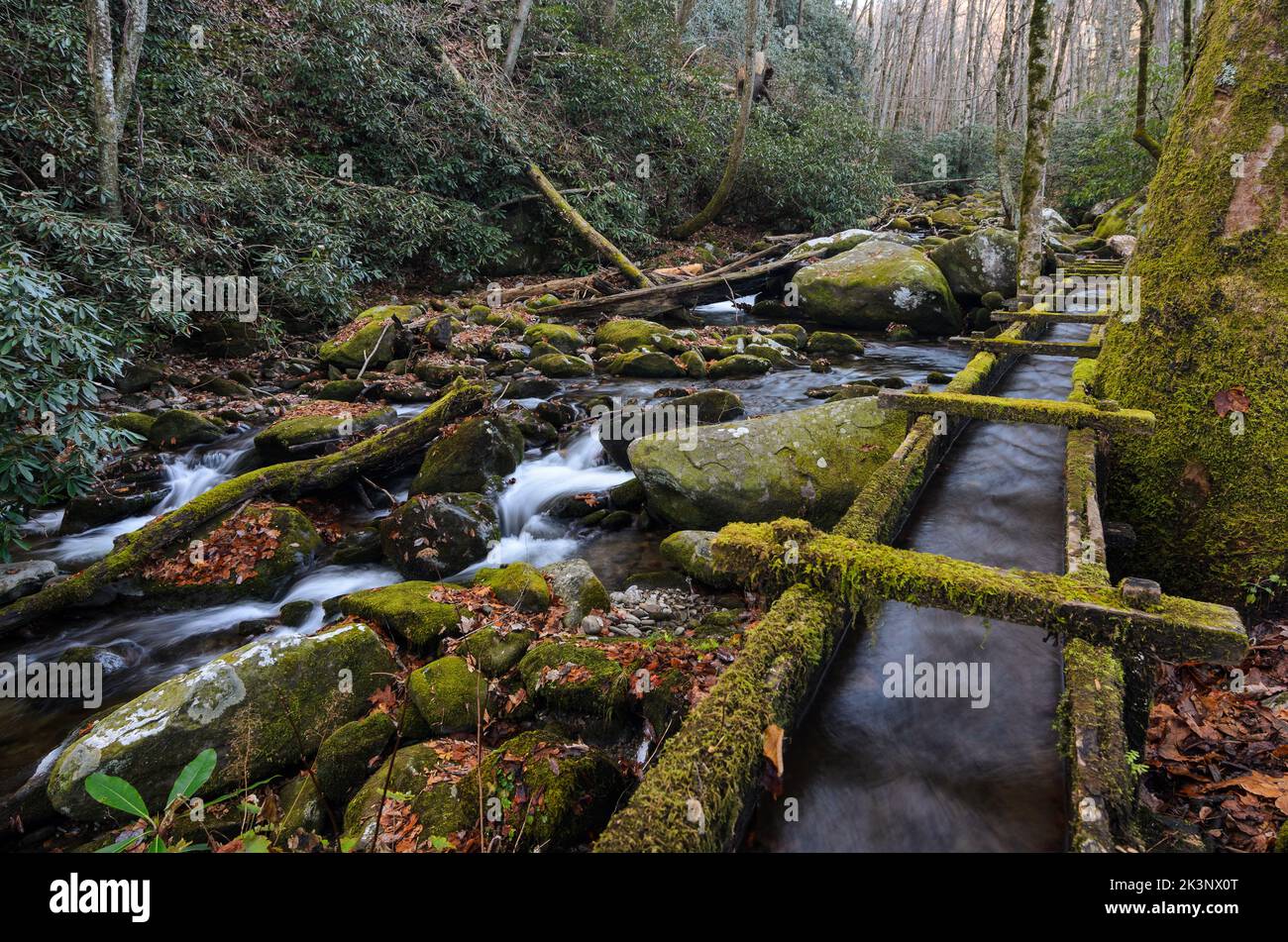 The Roaring Fork Motor Nature Trail in the Great Smoky Mountains National Park in Tennessee ...