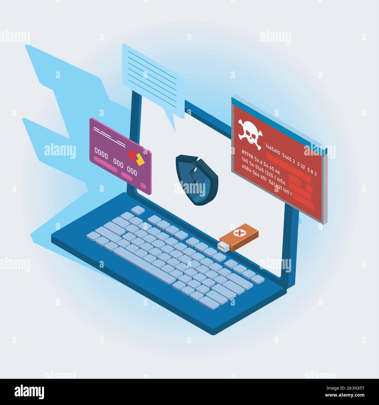 computer and cyber fraud icons Stock Vector Image & Art - Alamy