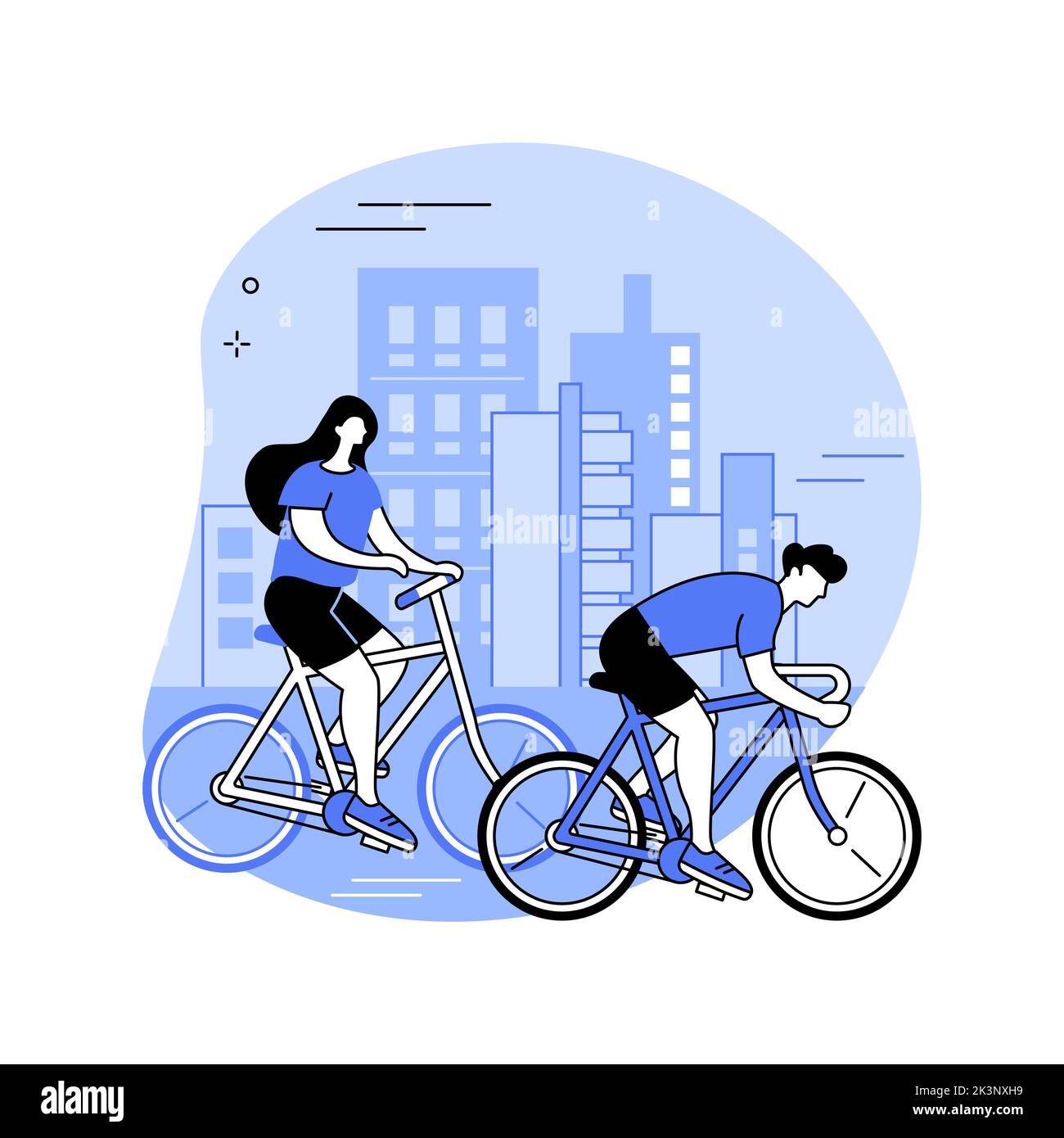 Biking isolated cartoon vector illustrations Stock Vector Image & Art ...