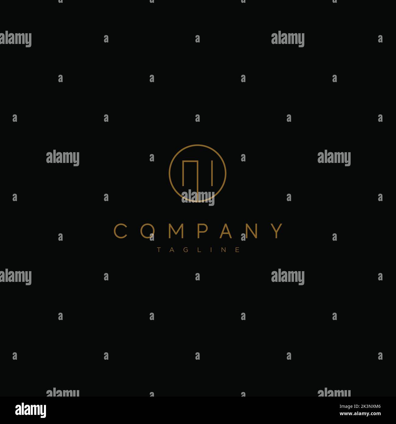 A luxury and elegant logo design with a circle and lines Stock Vector ...