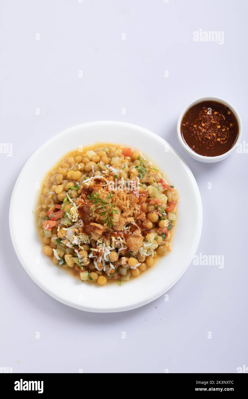 My favourite chotpoti in frame,Spicy Chana chat masala chotpoti in a ...