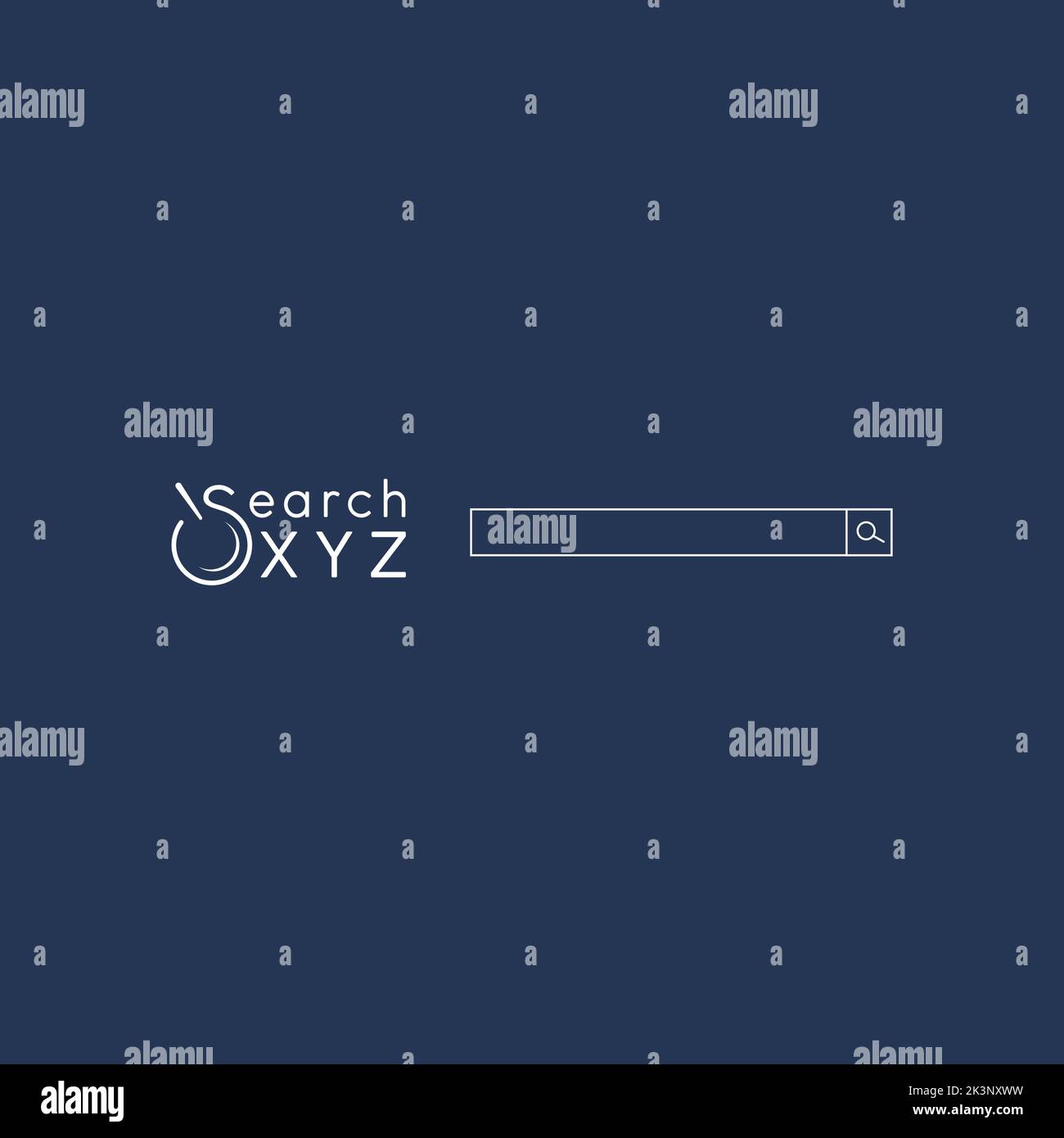 A digital illustration of a simple modern search engine logo design on ...