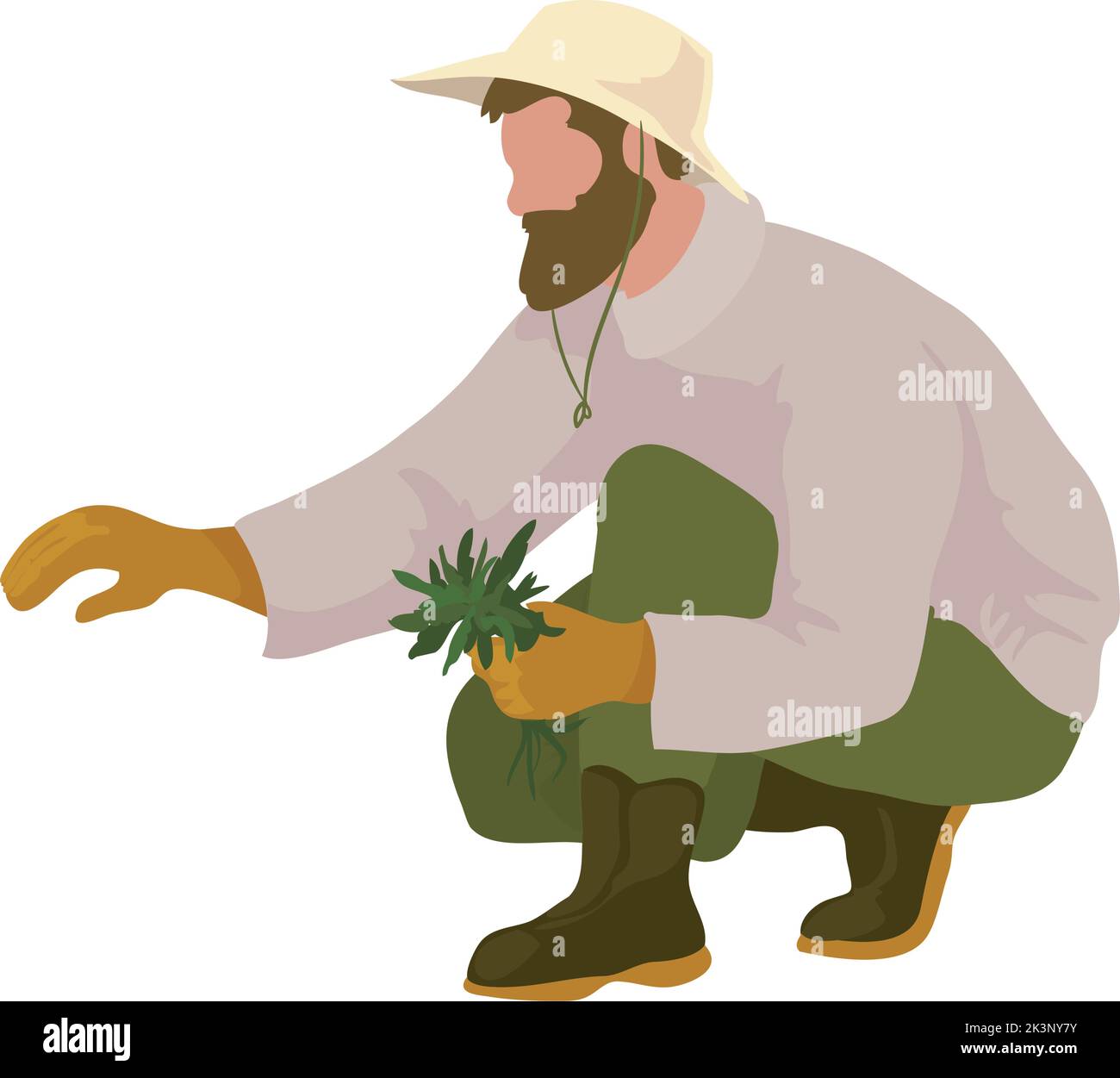 Person harvesting Stock Vector Images - Alamy