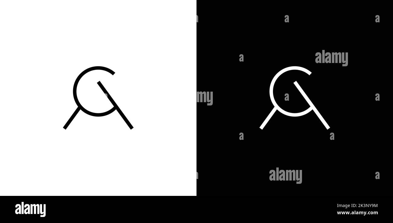 A vector illustration of Unique and Modern letter CA initials logo ...